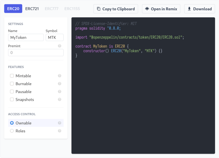 Introducing Contracts Wizard: An Interactive Contract Generator - OpenZeppelin blog