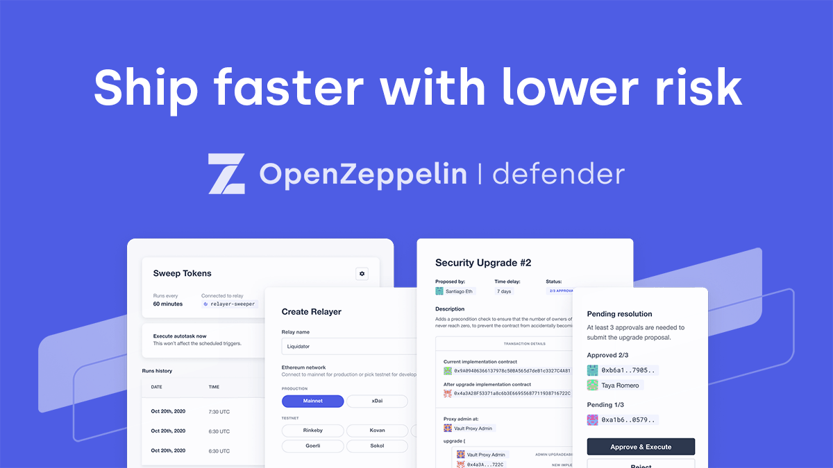 Introducing OpenZeppelin Defender - OpenZeppelin blog